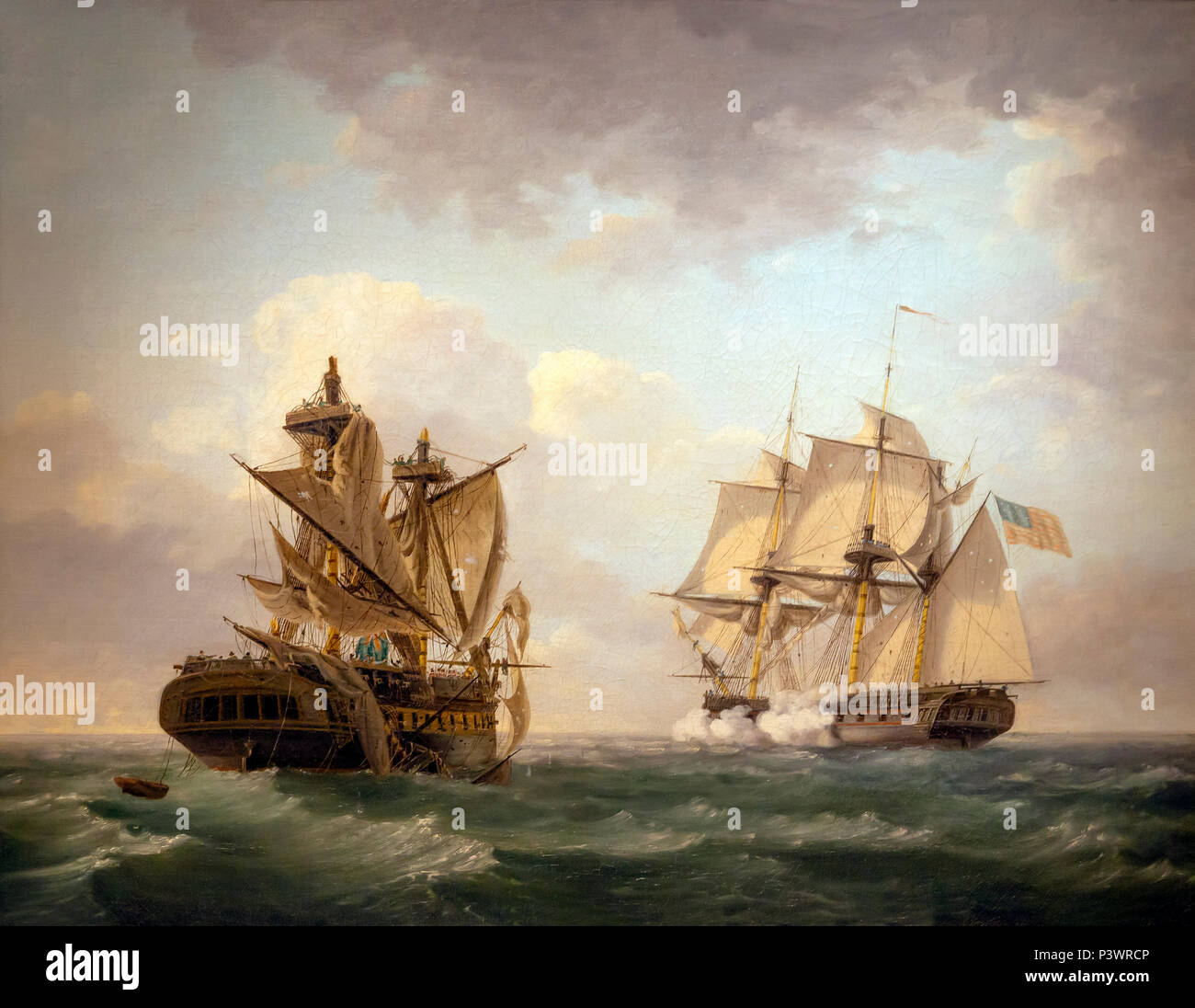 Engagement Between the United States and the Macedonian, Thomas Birch ...