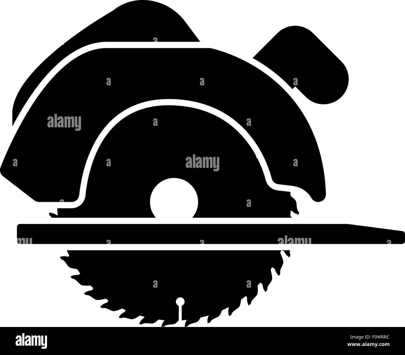 Manual circular saw icon black color vector I flat style simple image ...