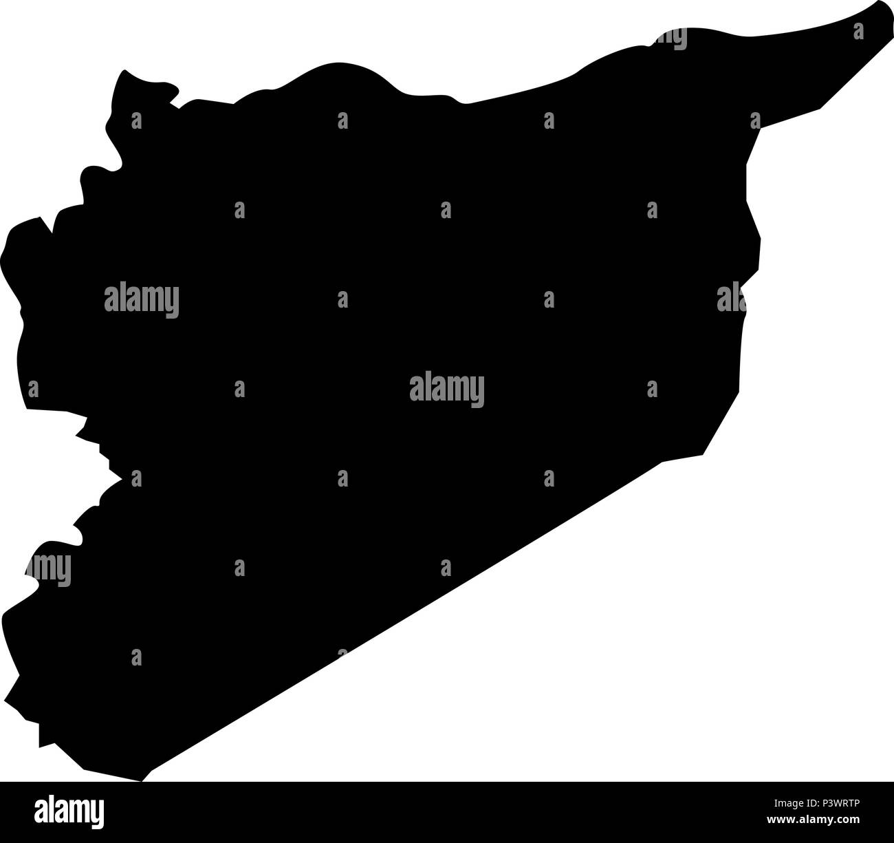 Map of Syria icon black color vector I flat style simple image Stock ...