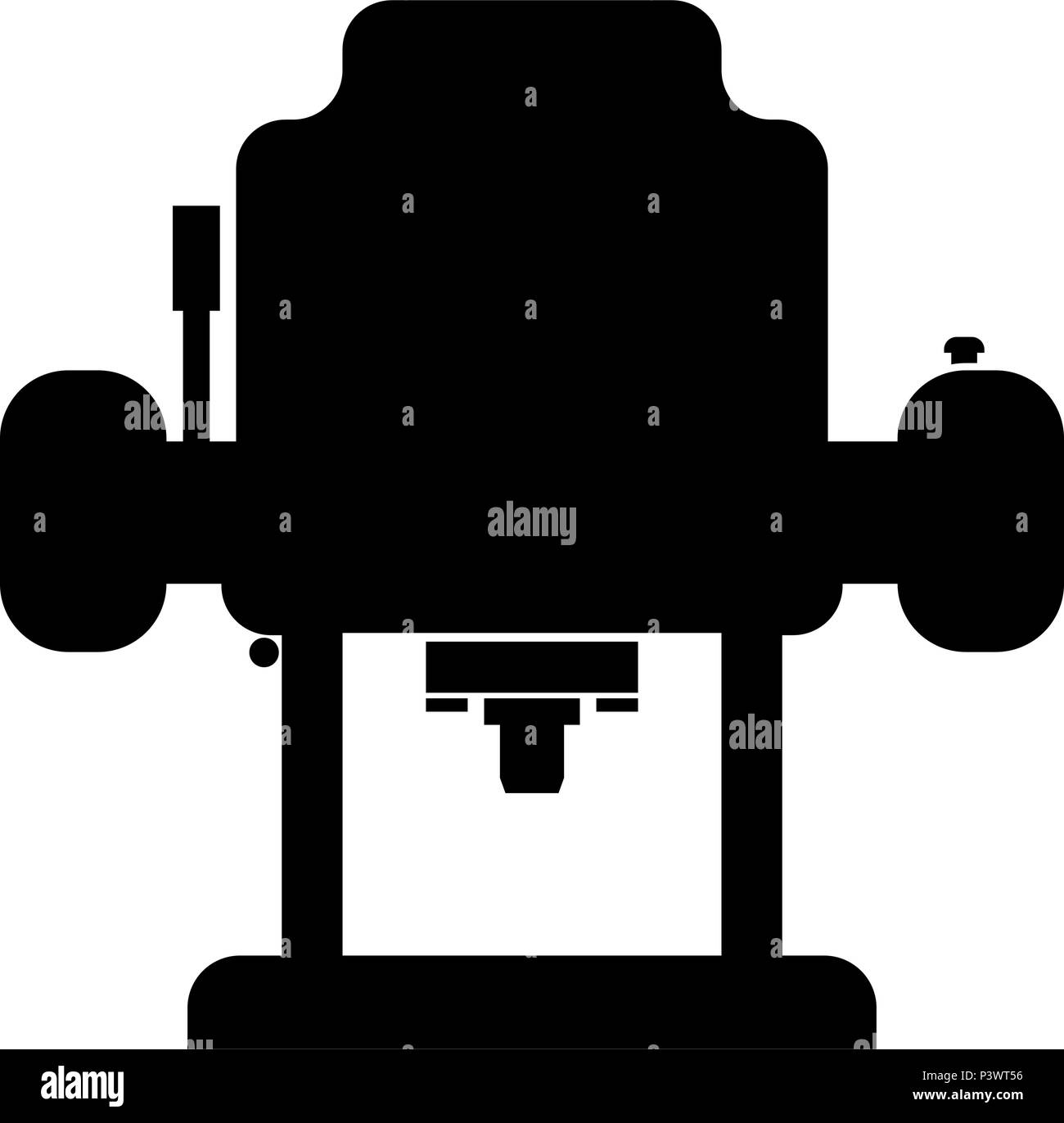 Milling cutter icon black color vector I flat style simple image Stock ...