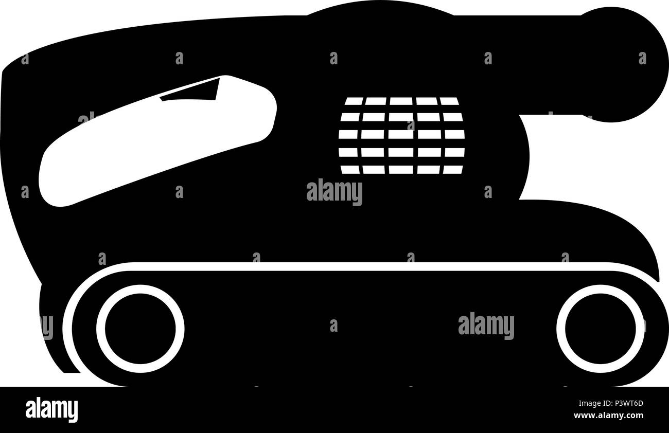 Belt sanding machine for grain finishing held polishing power tool icon ...