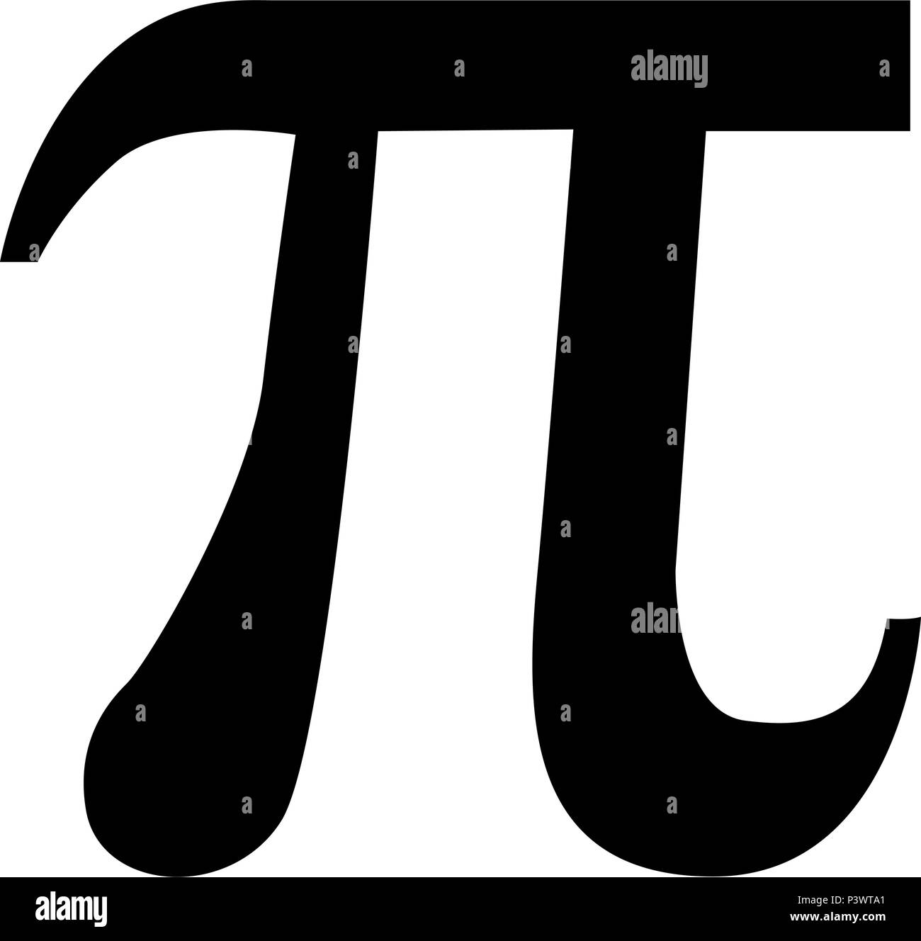 Symbol Pi icon black color vector I flat style simple image Stock ...