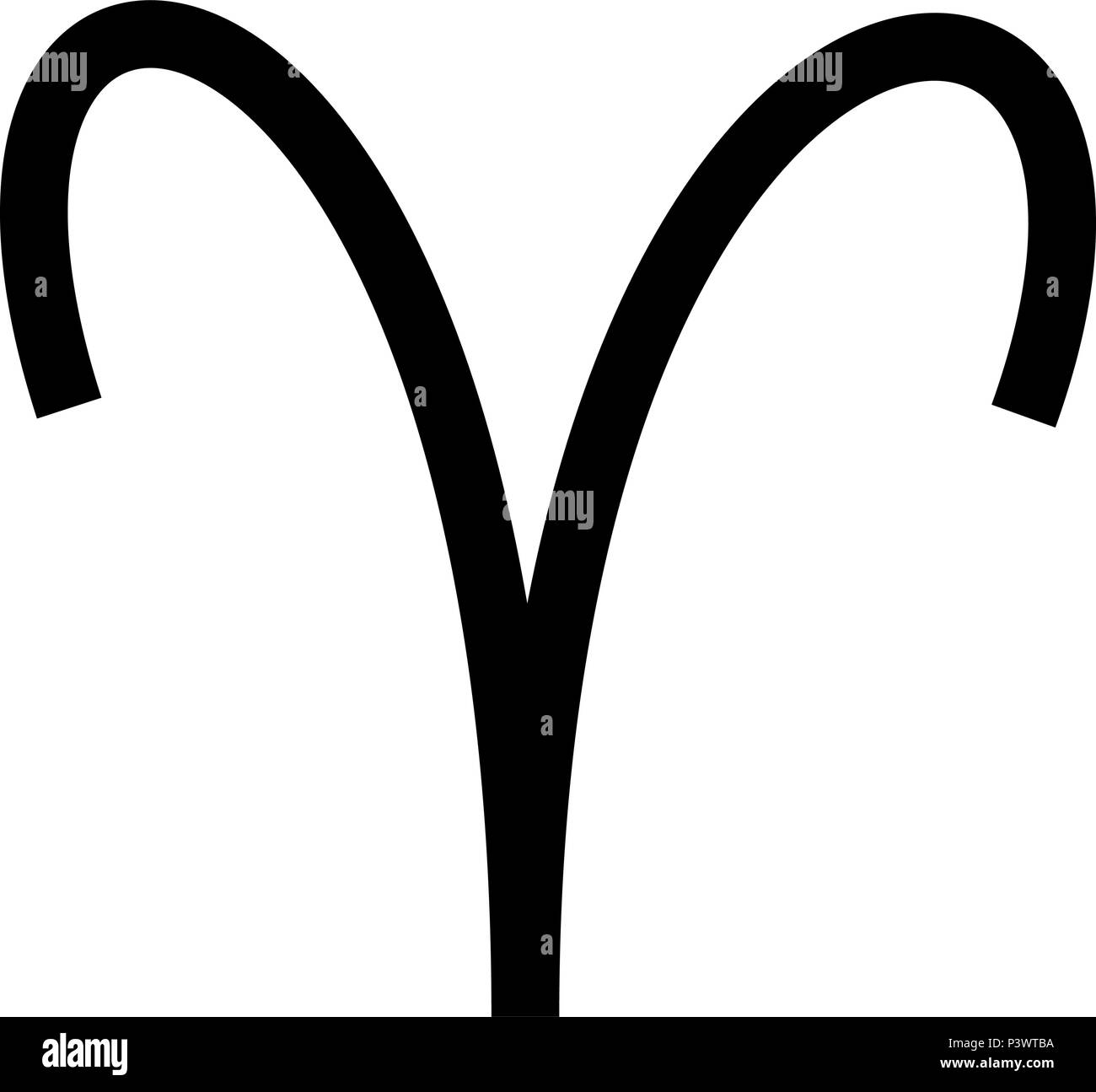 Aries symbol icon black color vector I flat style simple image Stock ...