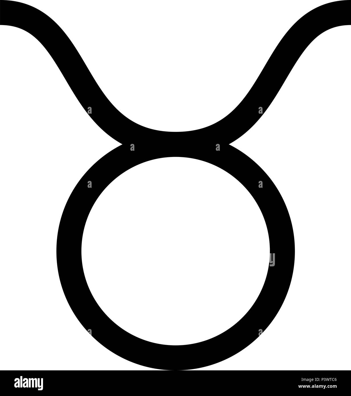 Taurus symbol icon black color vector I flat style simple image Stock ...