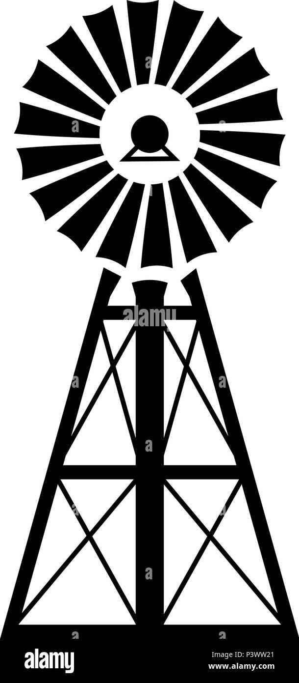 American style windmill hi-res stock photography and images - Alamy