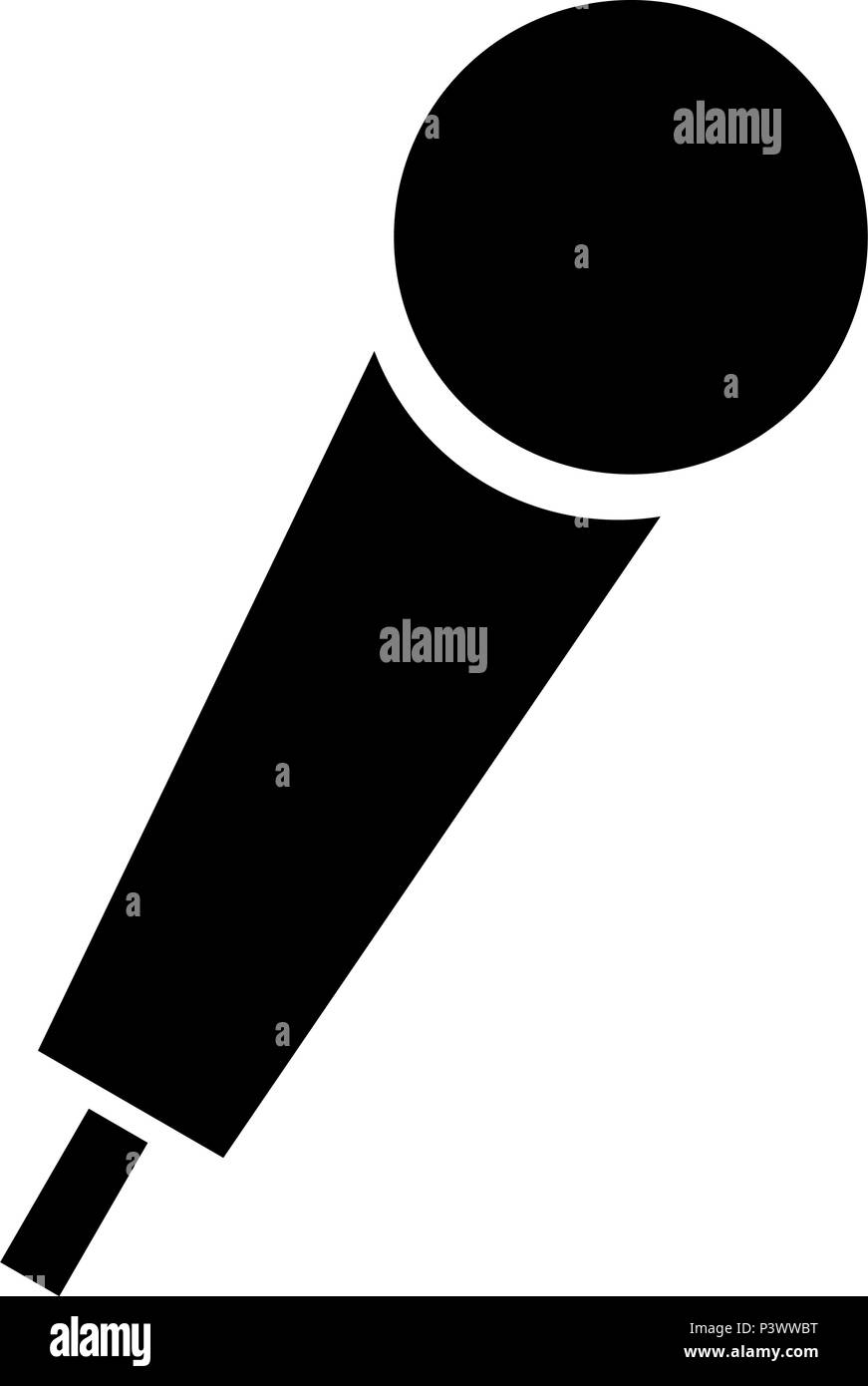 Hand microphone icon black color vector I flat style simple image Stock ...