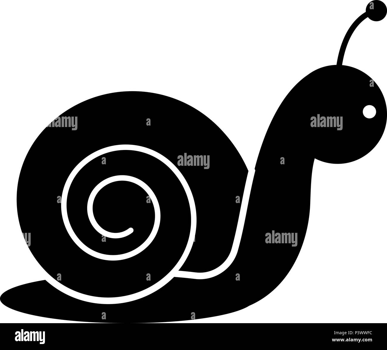 Snail icon black color vector I flat style simple image Stock Vector ...
