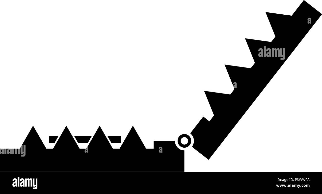 Trap icon black color vector I flat style simple image Stock Vector ...