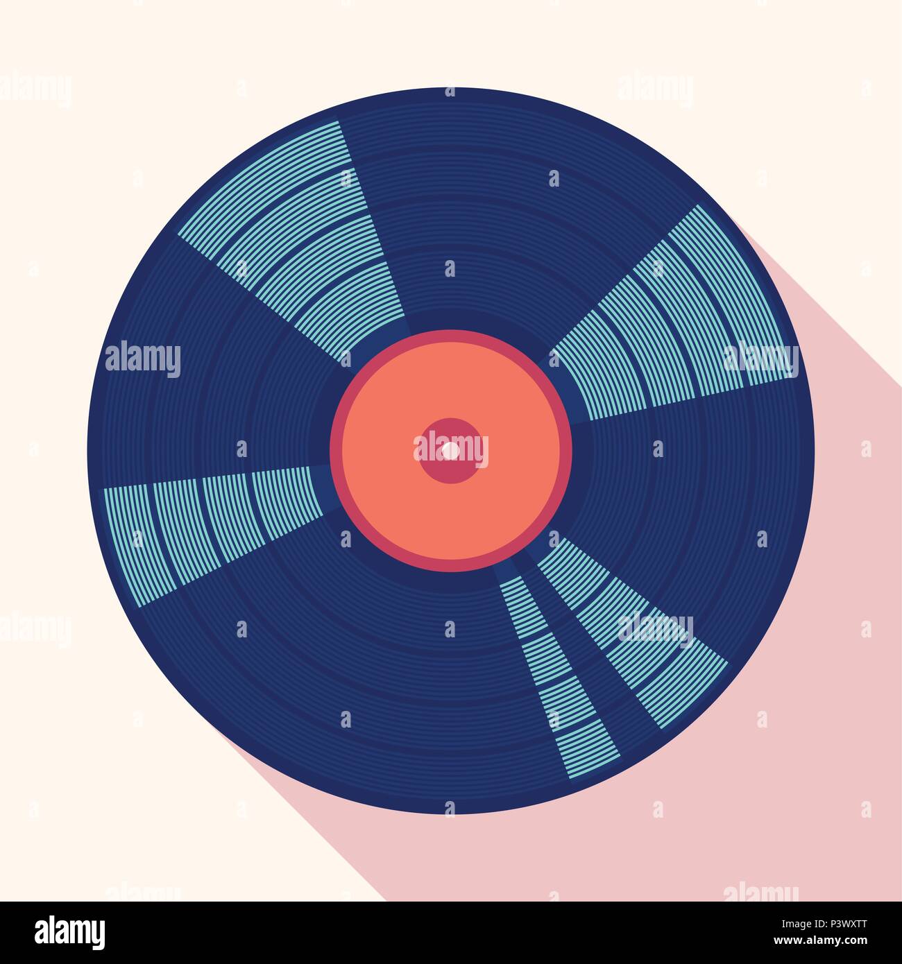 retro vinil long shadow Stock Vector Image & Art - Alamy