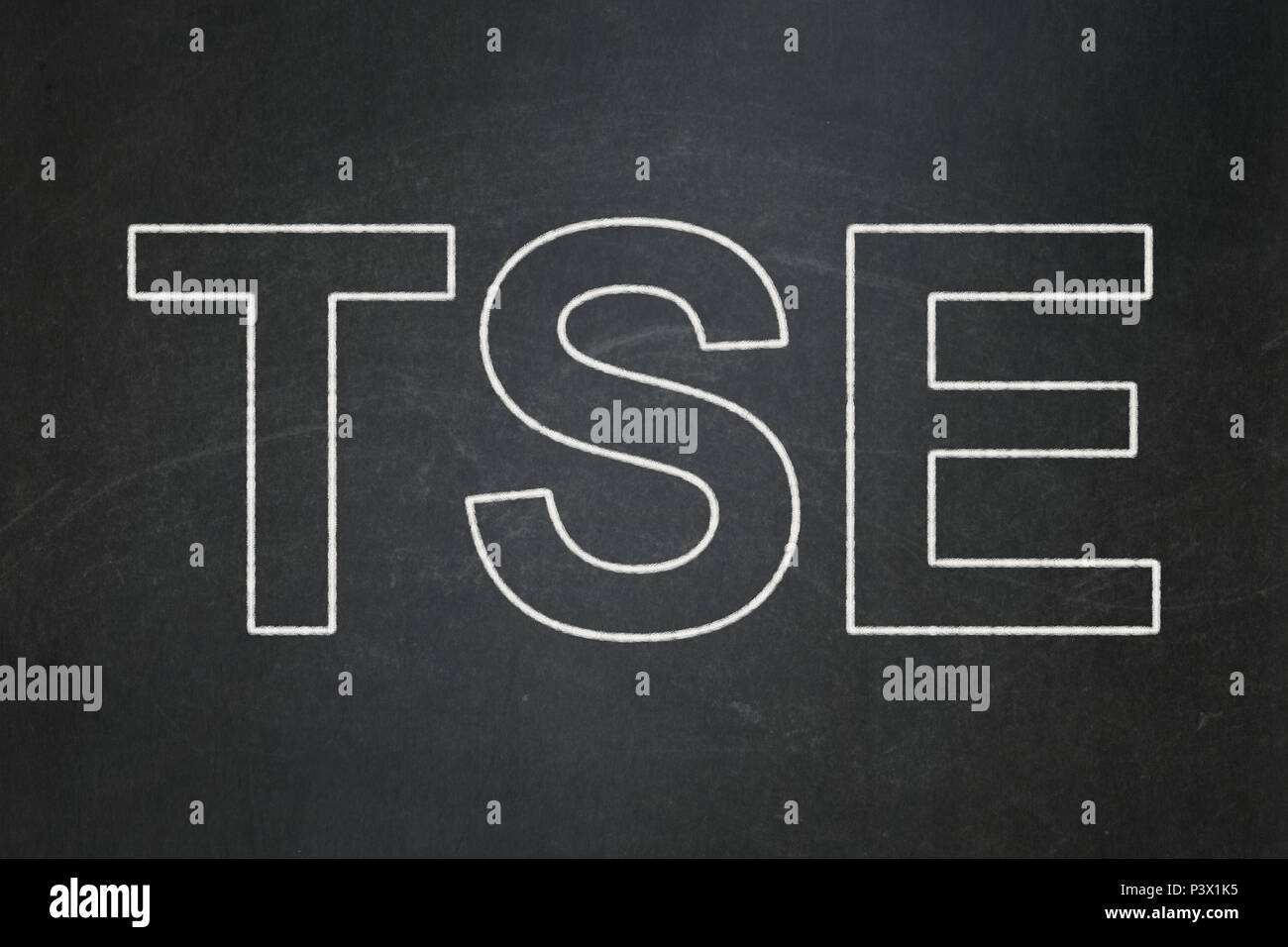 Stock market indexes concept: TSE on chalkboard background Stock Photo ...