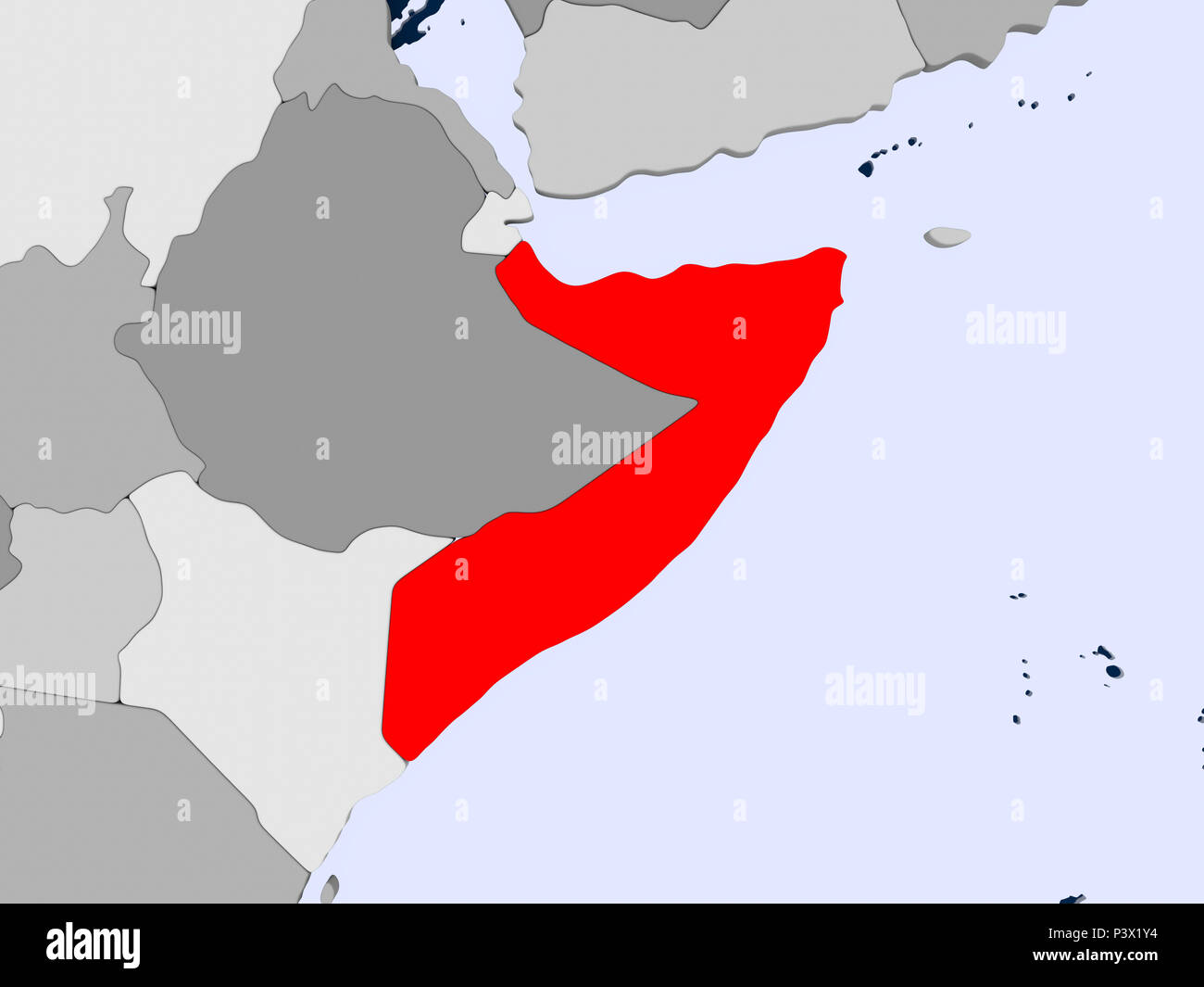 Somali political map hi-res stock photography and images - Alamy