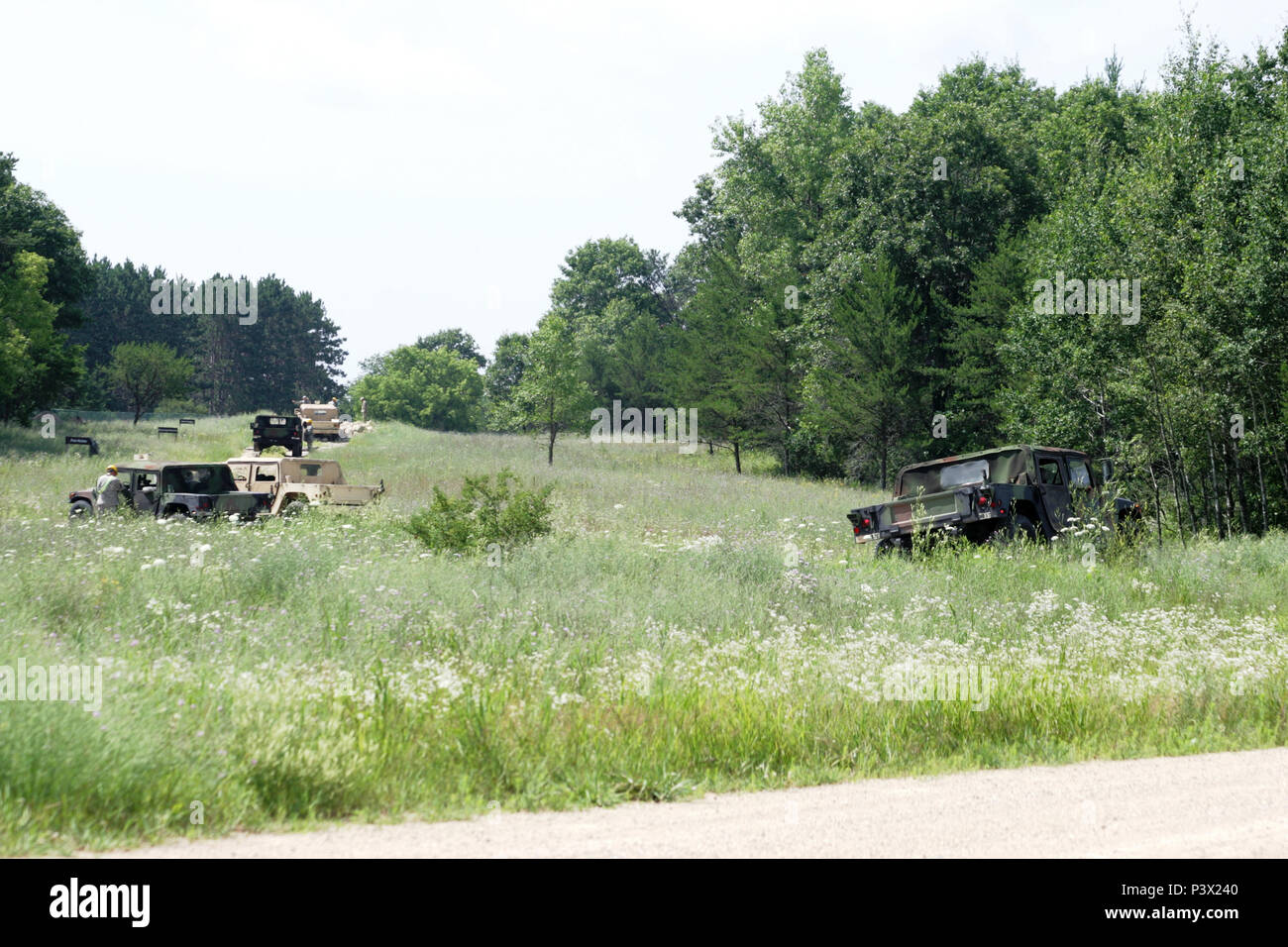 Soldiers participating in the Red Dragon exercise at Fort McCoy, Wis ...