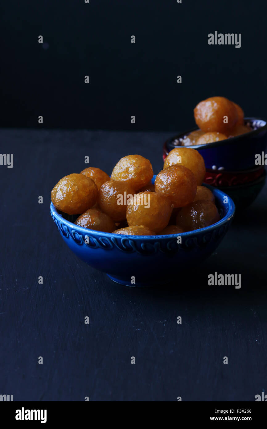 Turkish traditional dessert lokma Stock Photo - Alamy