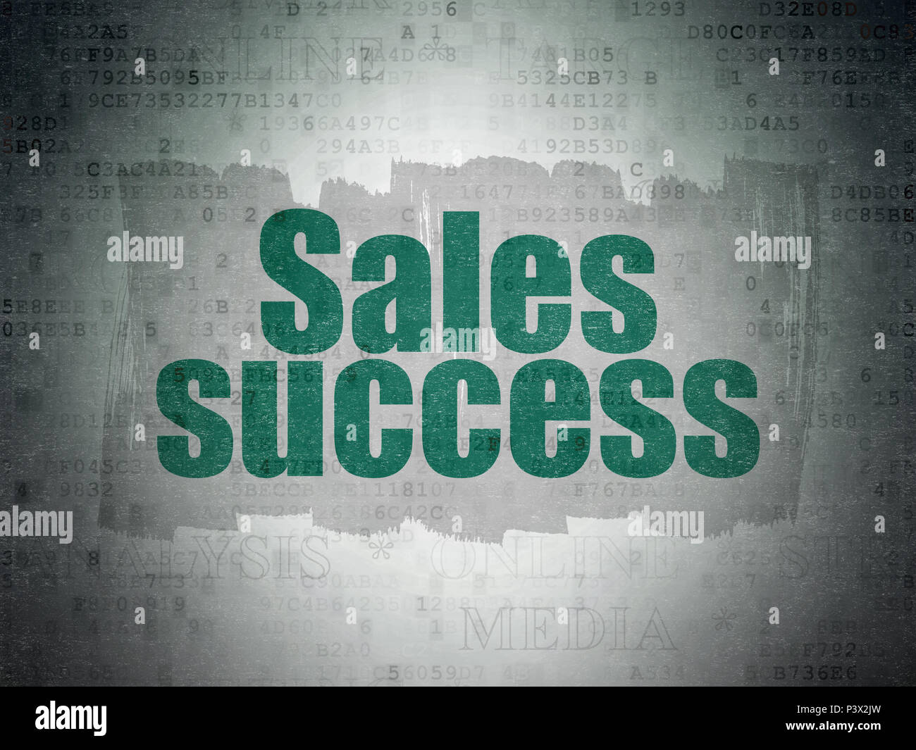 Marketing concept: Sales Success on Digital Data Paper background Stock ...