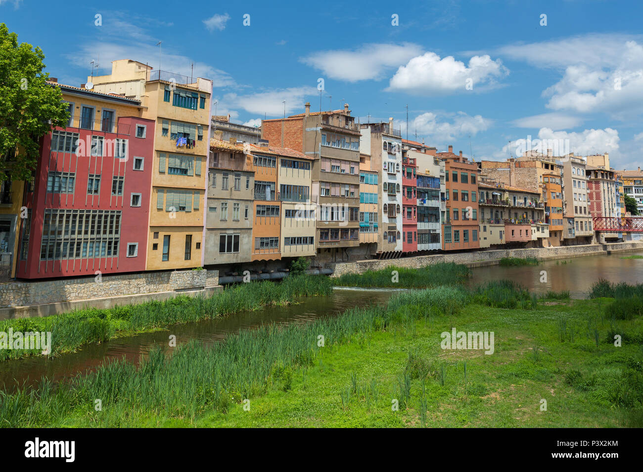 Nice water landmark in a spanish town Gerona Stock Photo - Alamy