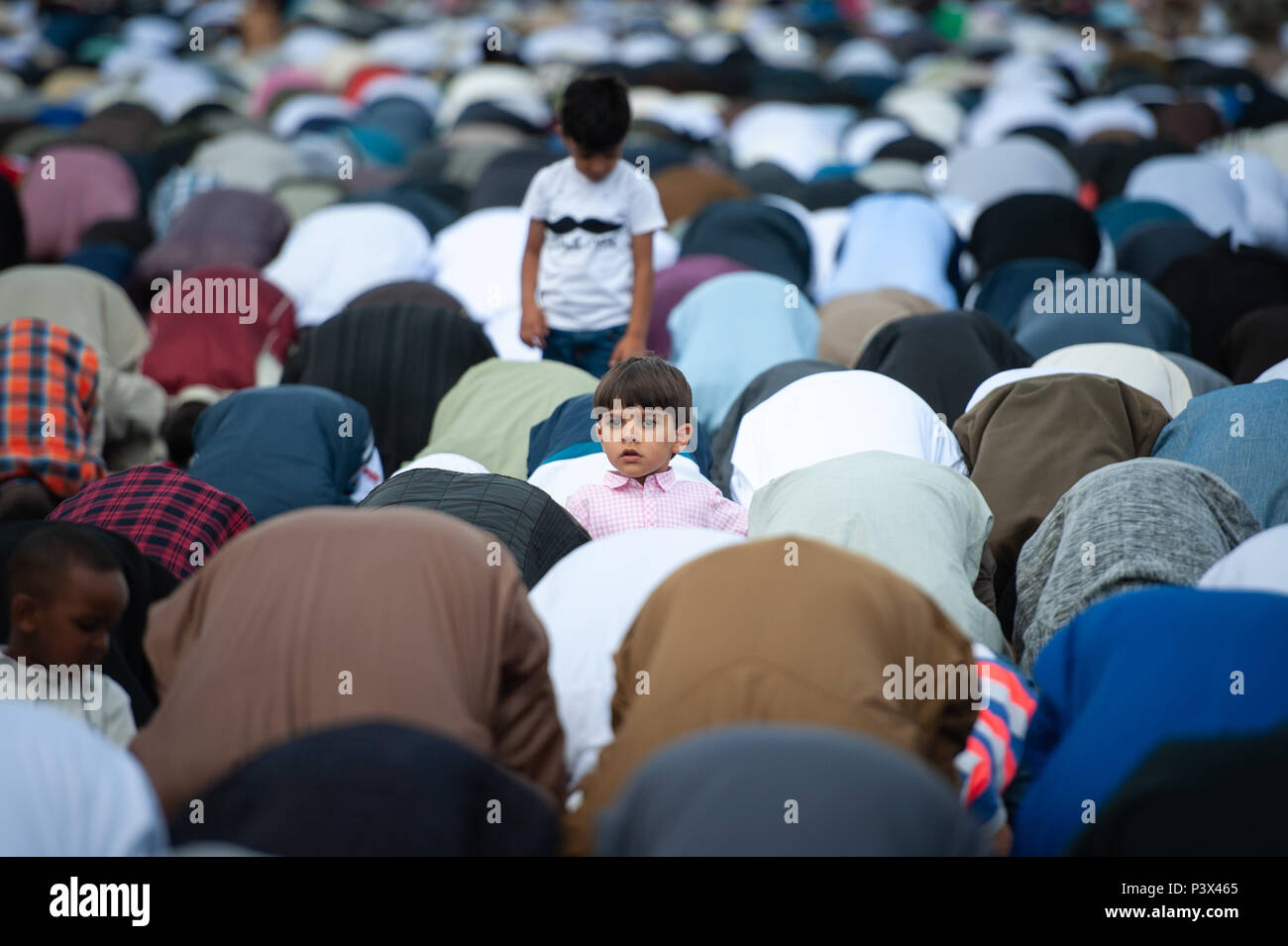 Small Heath Park, Birmingham, UK. 15th June, 2018. Pictured: A young ...