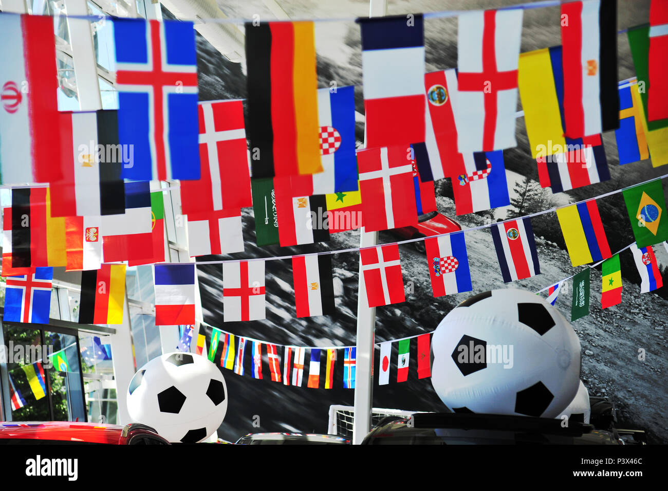 Flags of different countries playing in 2018 World Cup Football ...