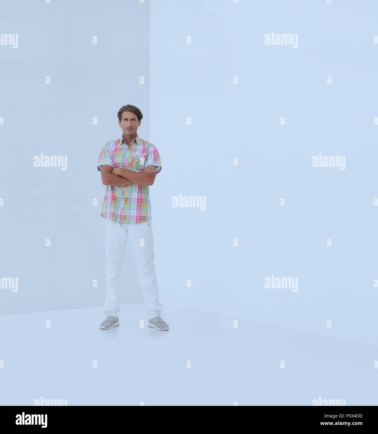 in full growth. portrait of modern young man Stock Photo - Alamy