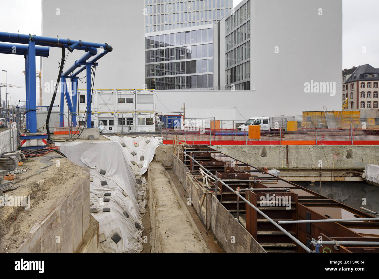Berlin, Germany, construction site for the extension of the S 21 ...