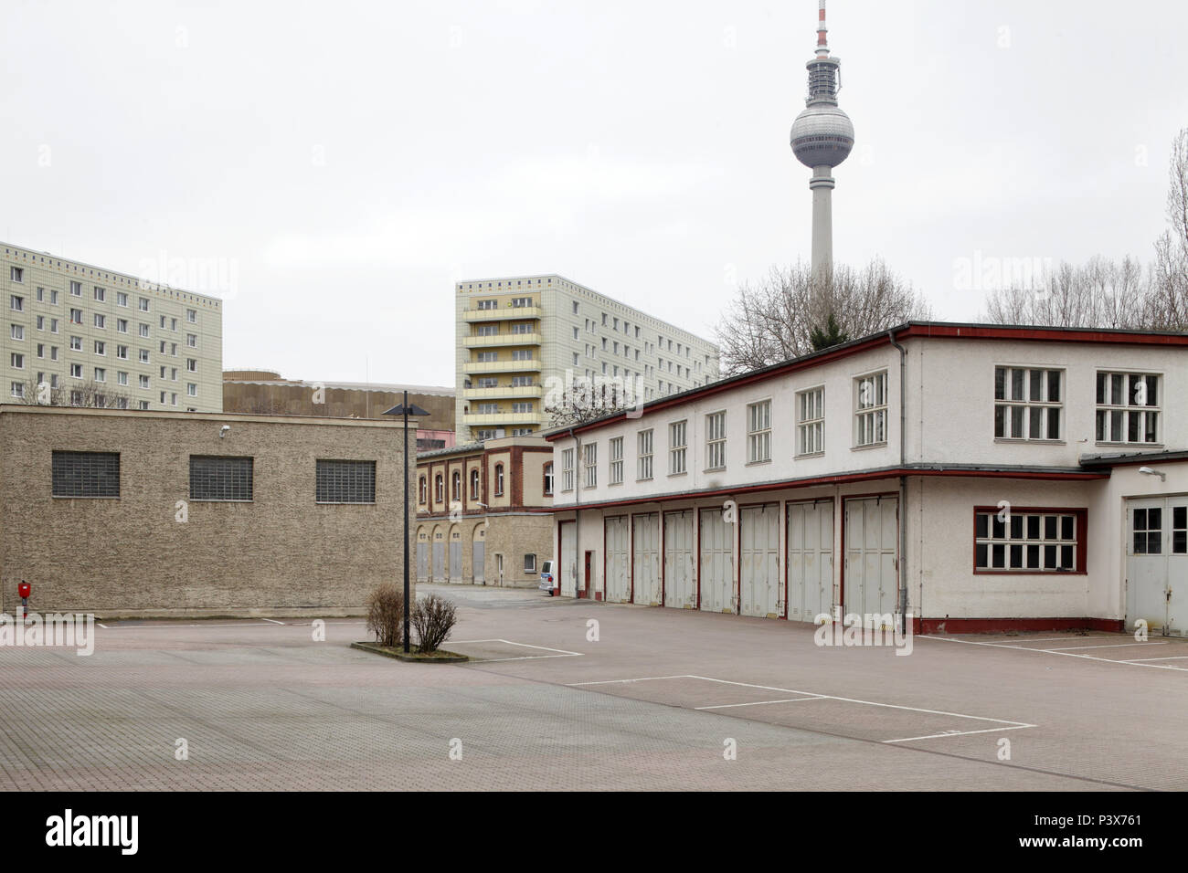 Berlin, Germany, courtyard of the state police administration in the ...