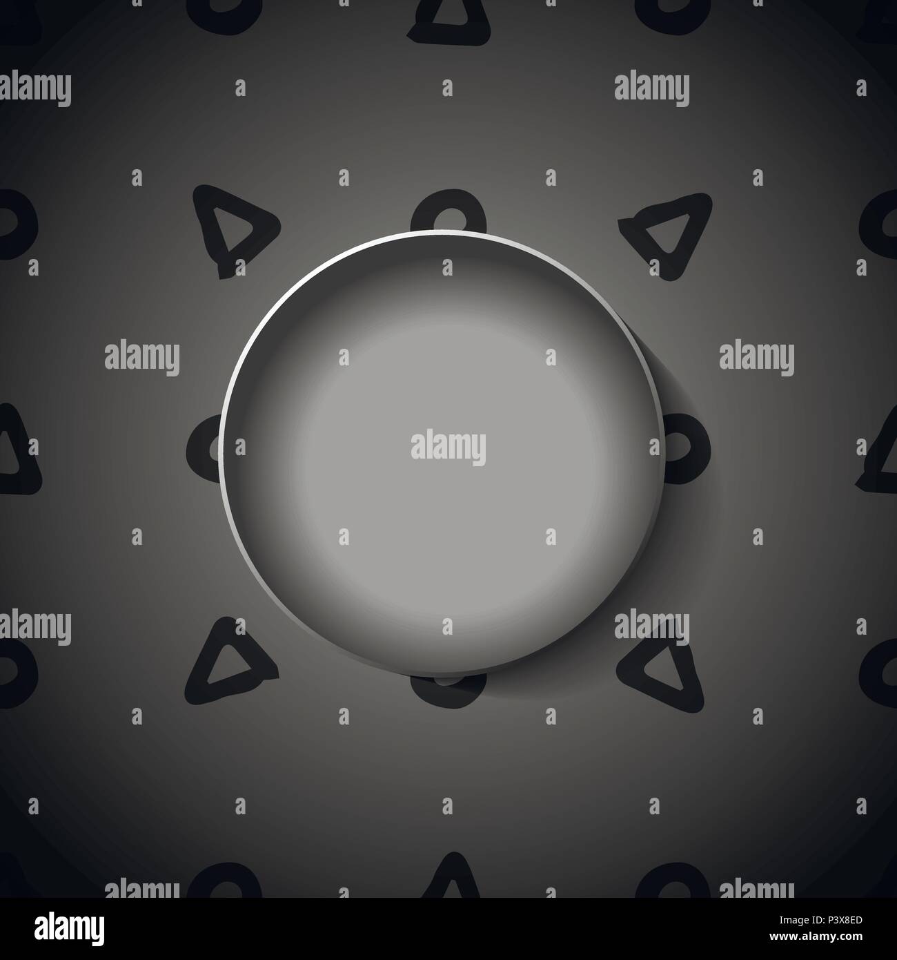 Creative header design with hand drawn elements and volumetric circle ...