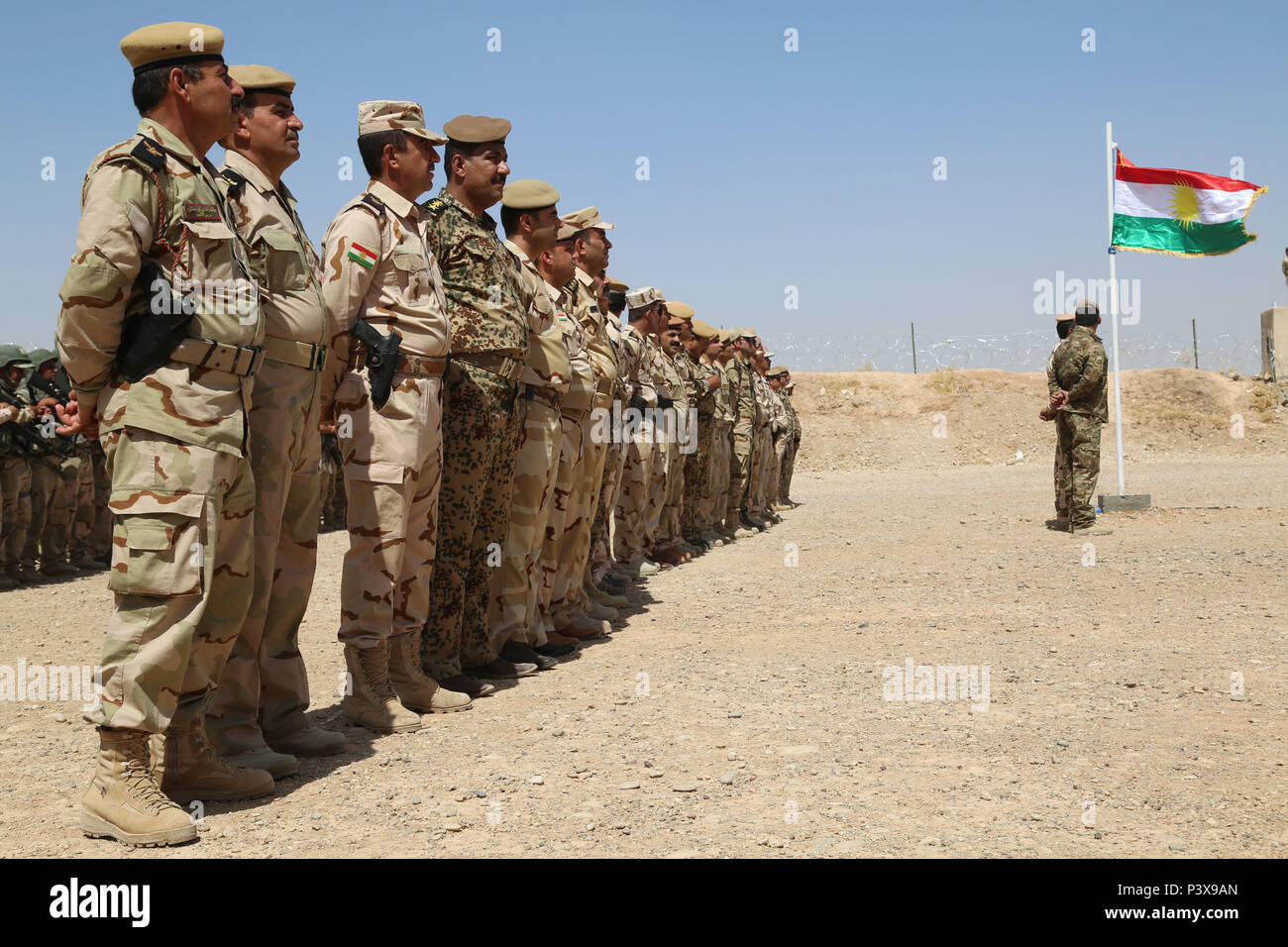 Peshmerga soldiers with 2nd Battalion, 1st Regional Guard Brigade ...