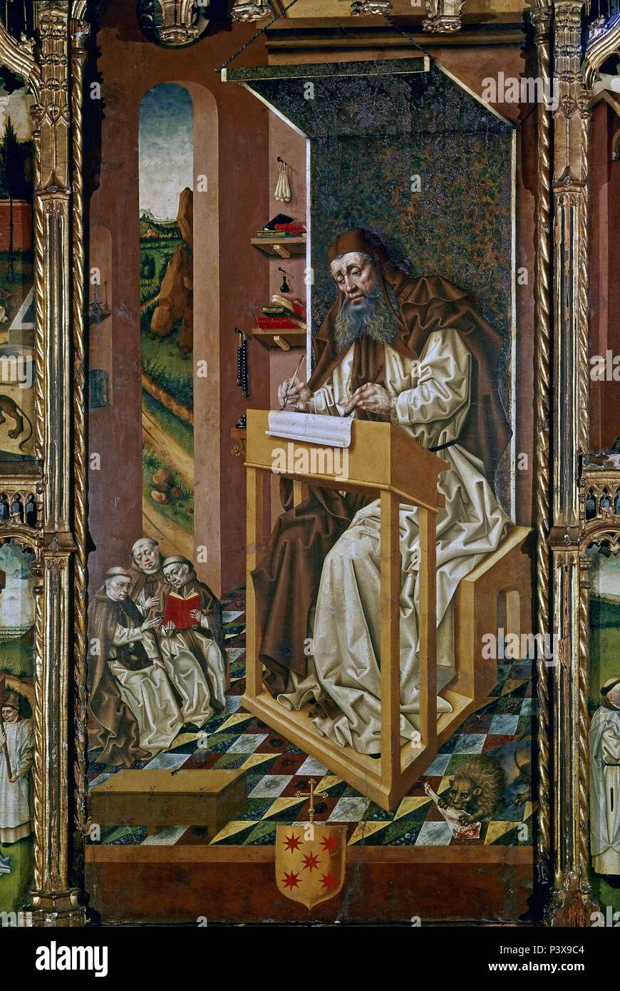 RETABLO DE SAN JERONIMO - SIGLO XV - DETALLE. Author: Jorge Inglés (fl ...