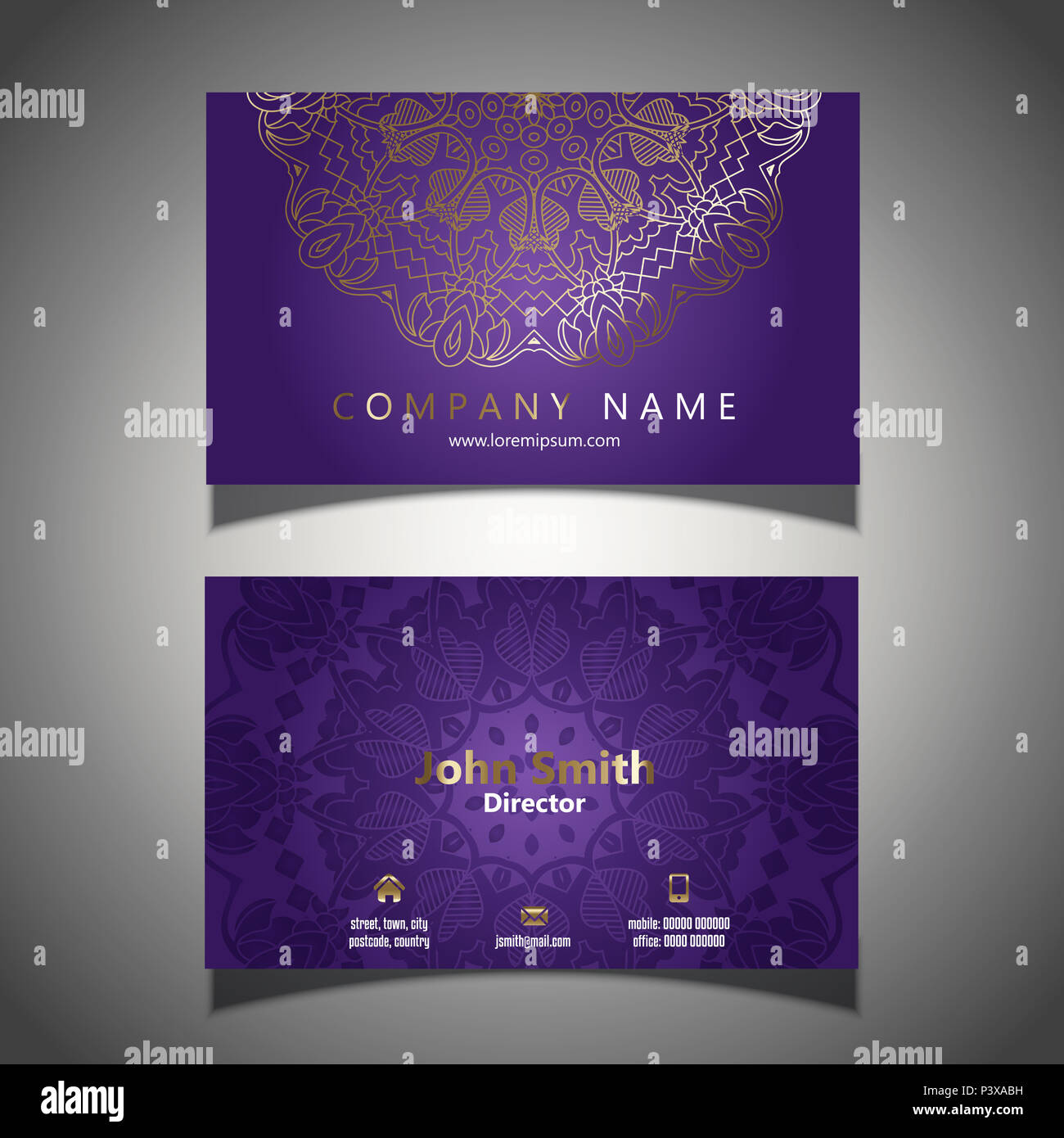 Stylish visiting card design hi-res stock photography and images - Alamy