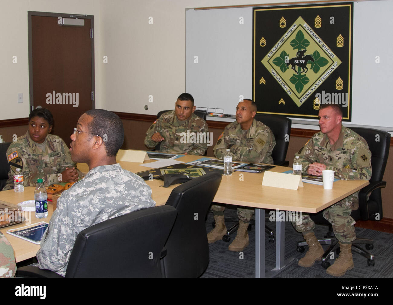 FORT CARSON, Colo. – Command Sgt. Maj. Jacinto Garza, (back left ...