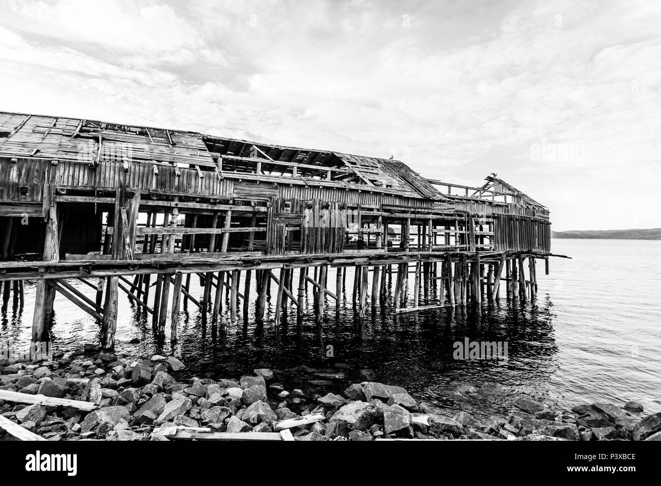 Ancient village pier Black and White Stock Photos & Images - Alamy