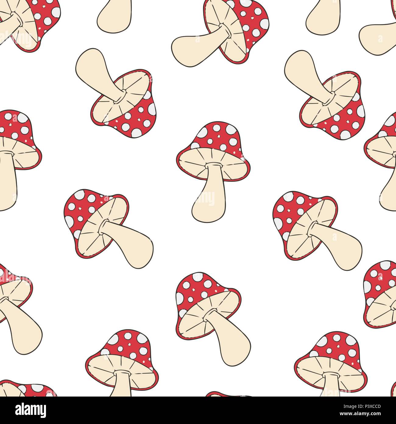 Fly agaric fungus on Stock Vector Images - Alamy