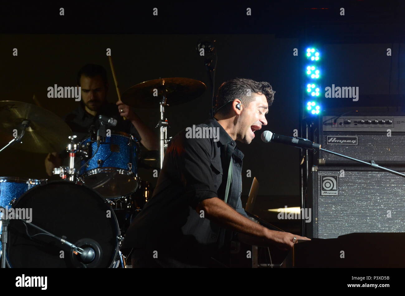 Contemporary Christian recording artist Aaron Shust sings his song ...