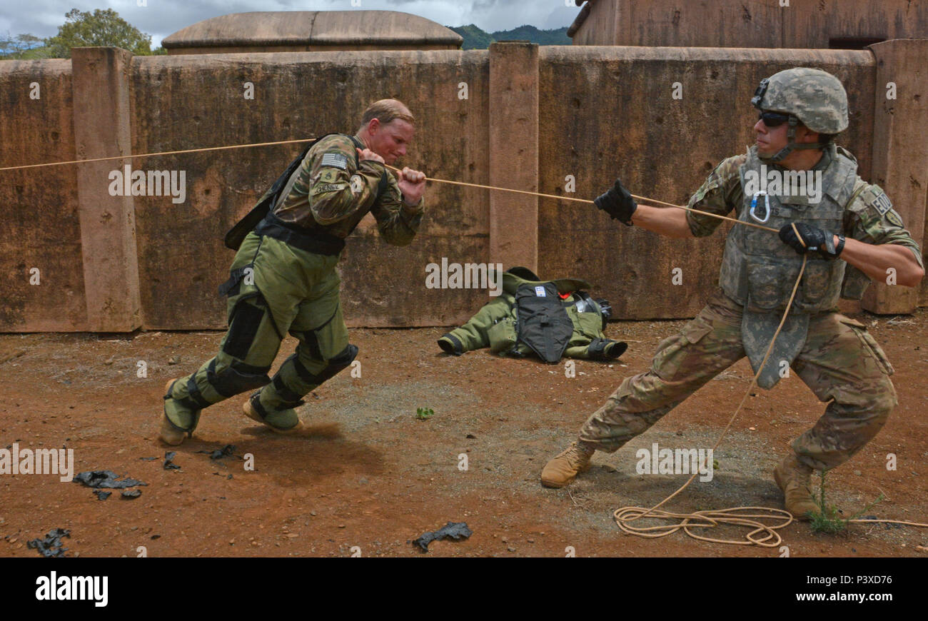 SCHOFIELD BARRACKS, Hawaii- Team members from 65th Explosive Ordnance ...