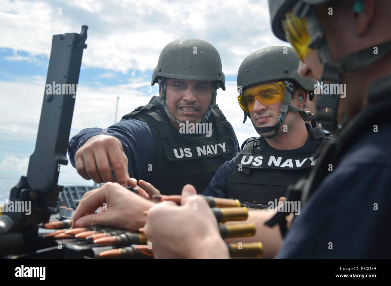 INDIAN OCEAN (July 4, 2016) Machinist's Mate Weapon 1st Class Enrique ...