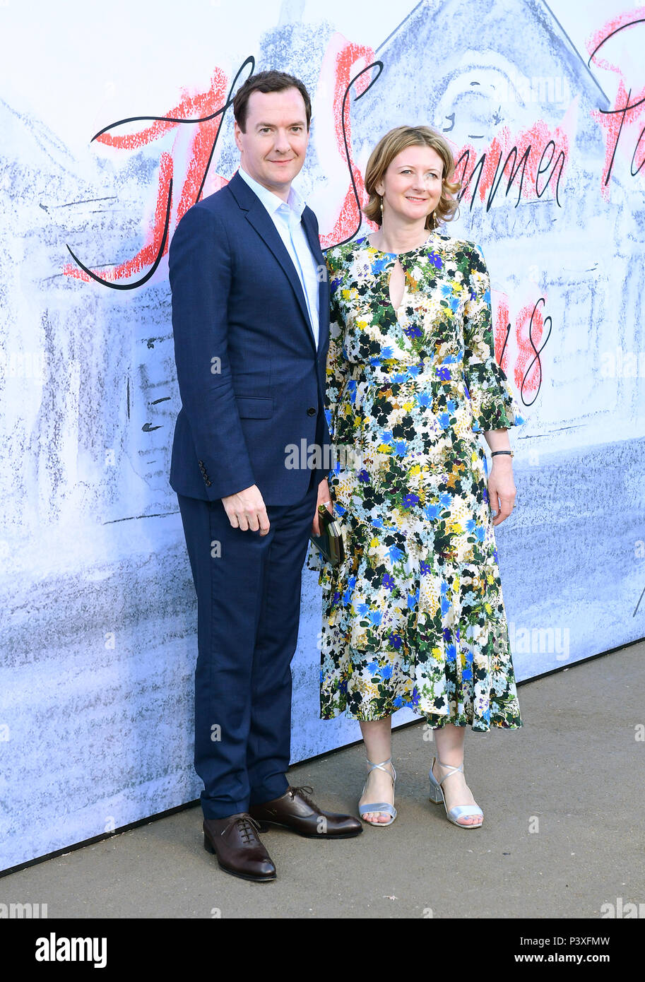 George Osborne and Frances Osborne attending the Serpentine Summer ...