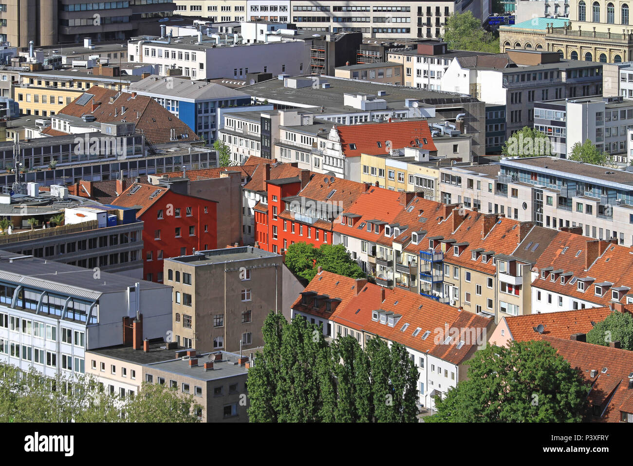 Aerial View of Buildings in Hannover Germany Stock Photo - Alamy