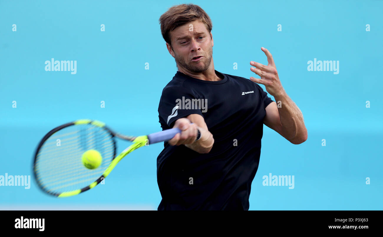 USA's Ryan Harrison during day two of the Fever-Tree Championship at ...