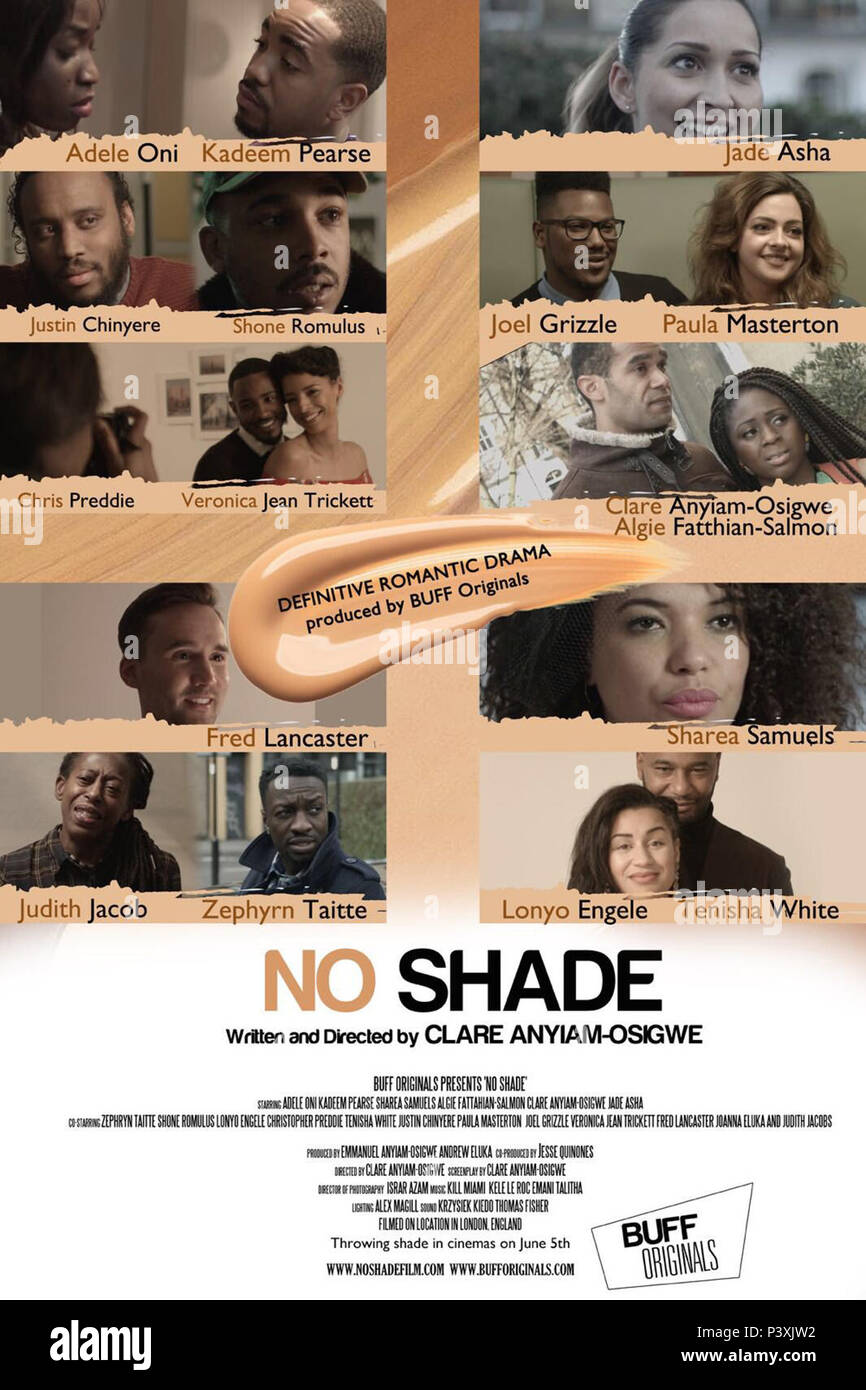 NO SHADE, British poster, Adele Oni, Kadeem Pearse, Jade Asha, Justin ...