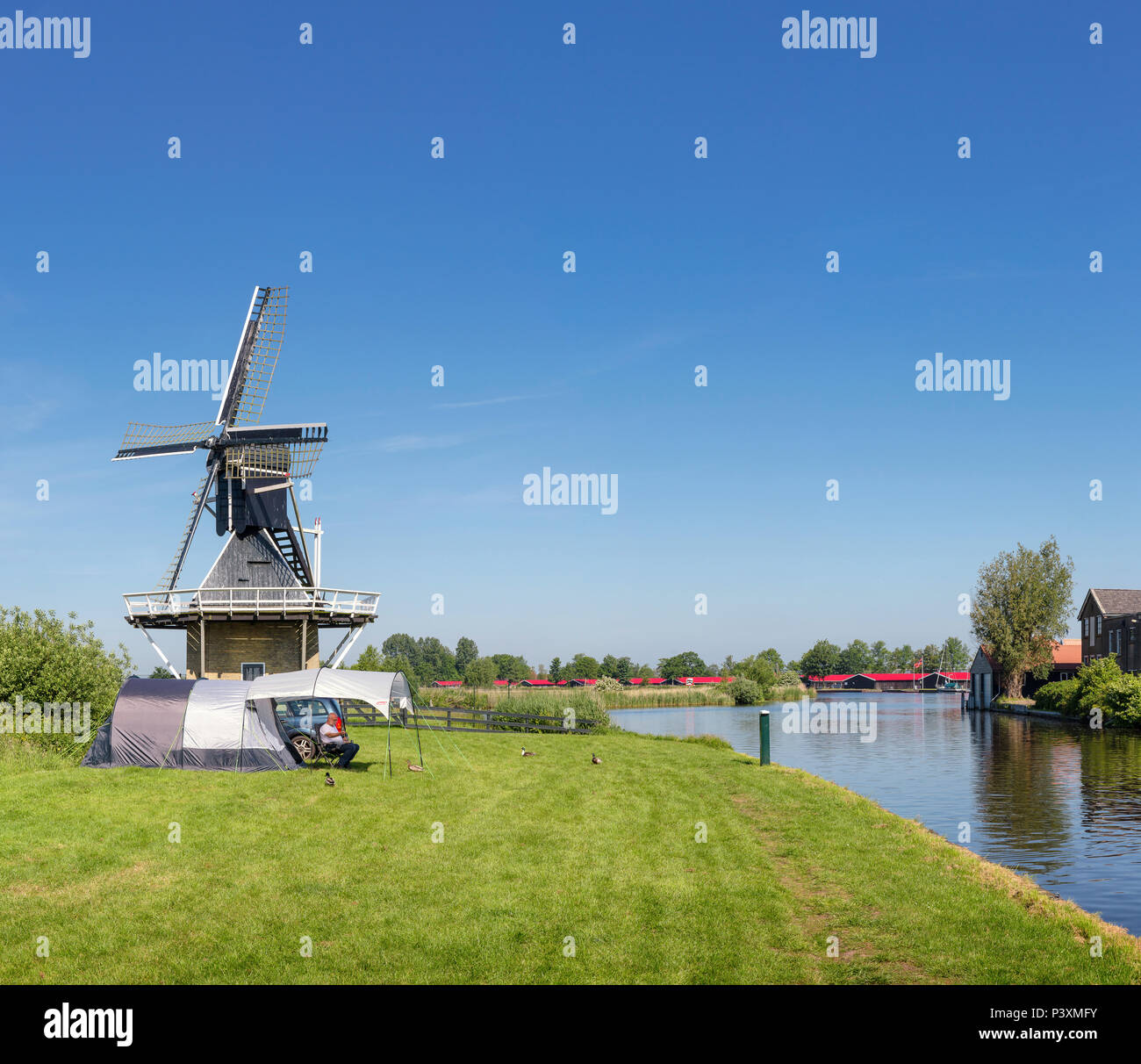 Small windmill called The Green Windmill Stock Photo - Alamy