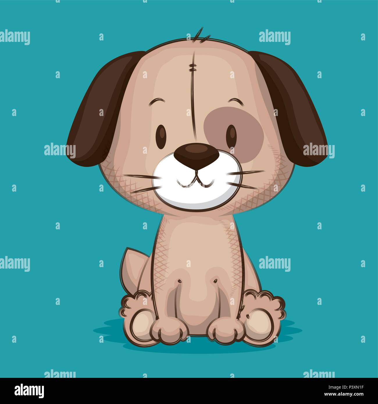 little cute dog character Stock Vector Image & Art - Alamy
