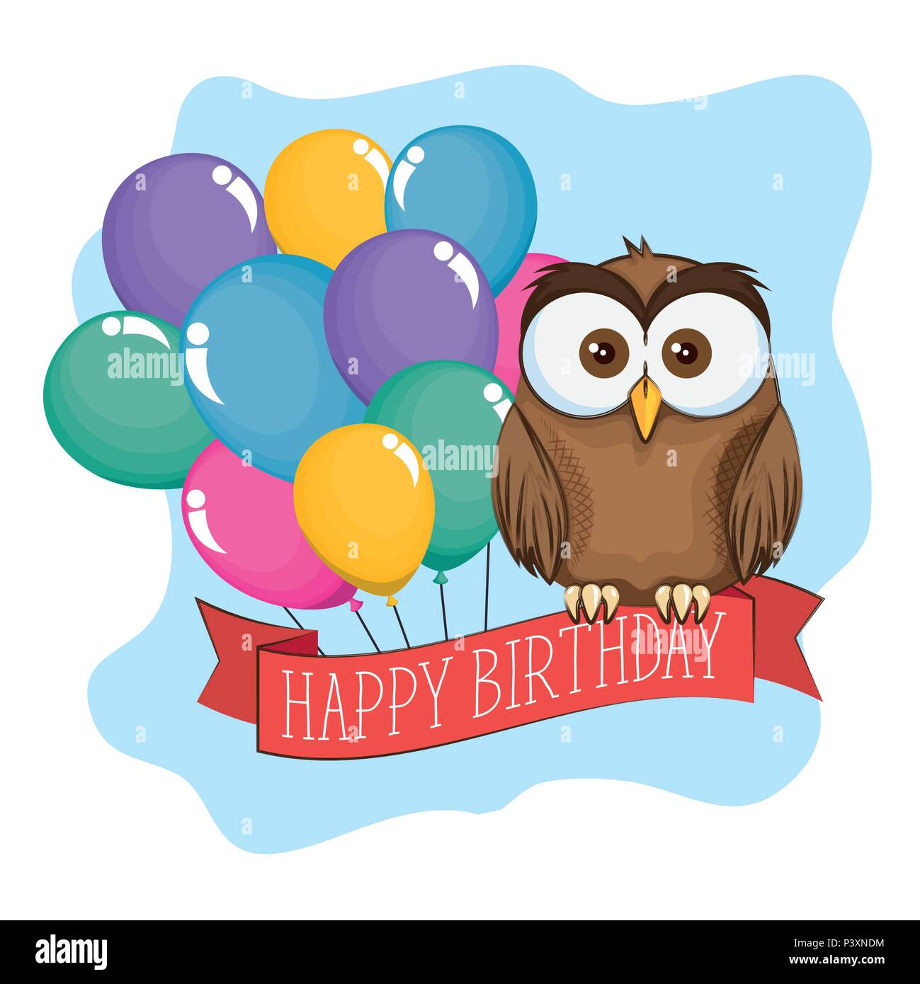 Owl Happy Birthday Card
