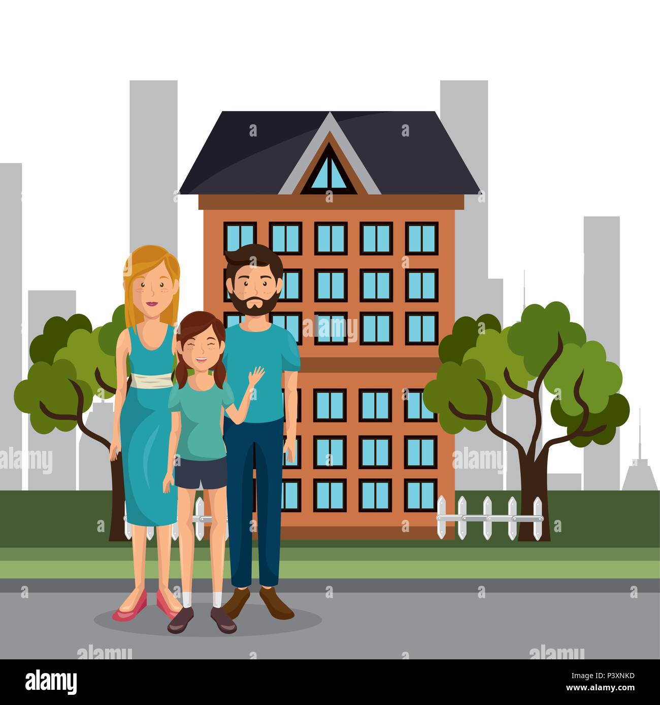 family members outdoors characters Stock Vector Image & Art - Alamy