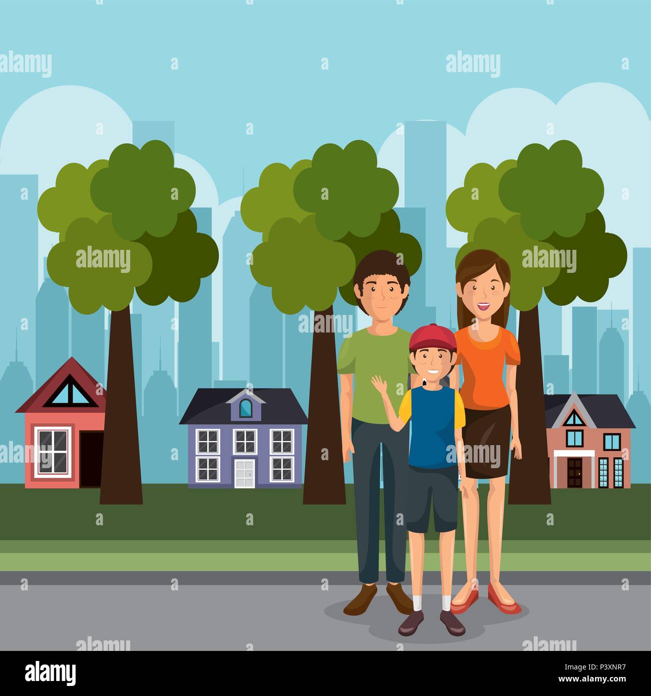 family members outdoors characters Stock Vector Image & Art - Alamy