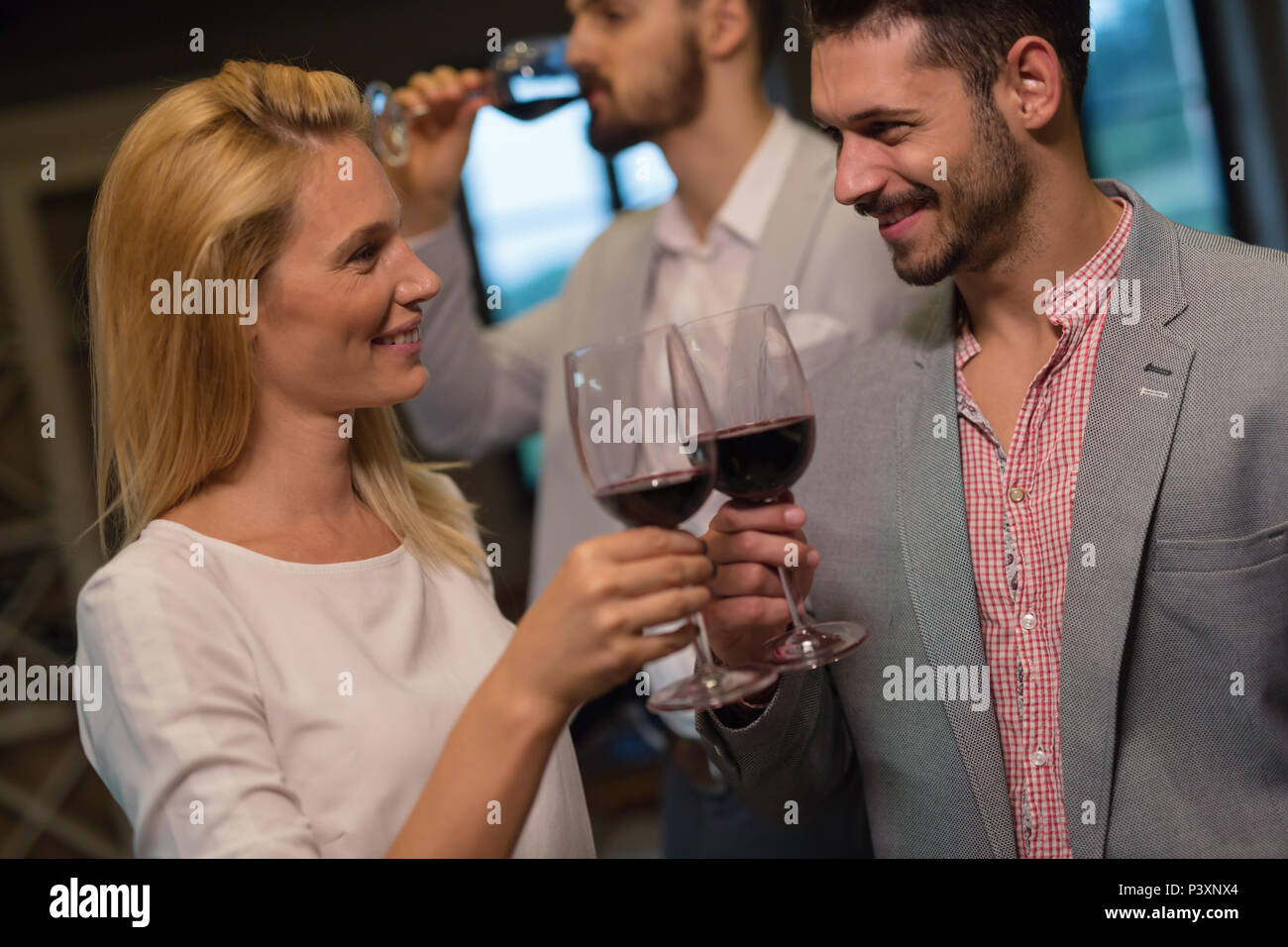 Wine tasting even Stock Photo - Alamy