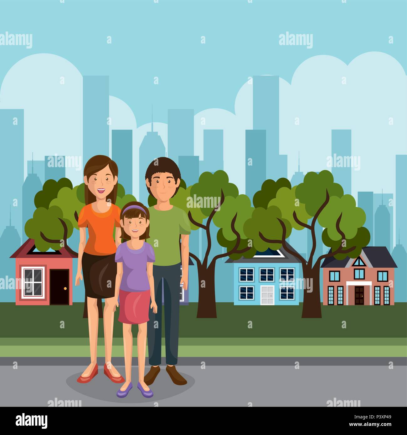 family members outdoors characters Stock Vector Image & Art - Alamy