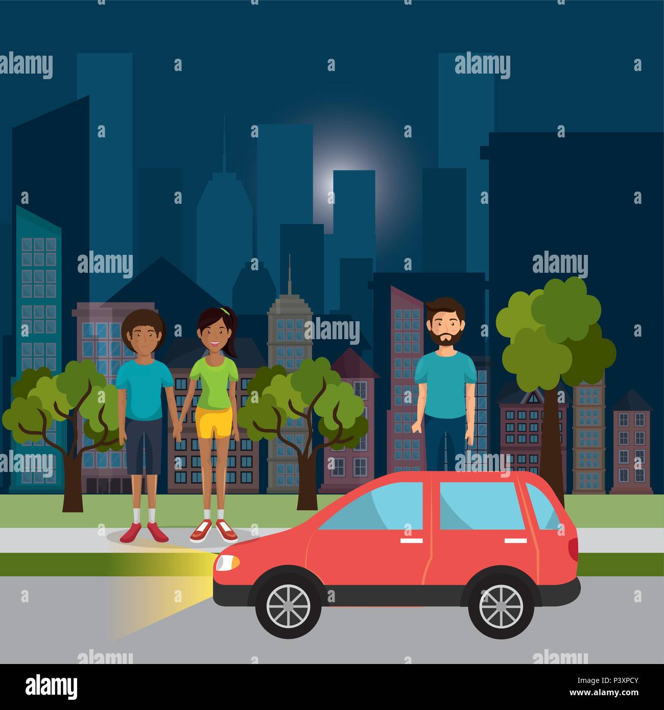 family members outdoors characters Stock Vector Image & Art - Alamy
