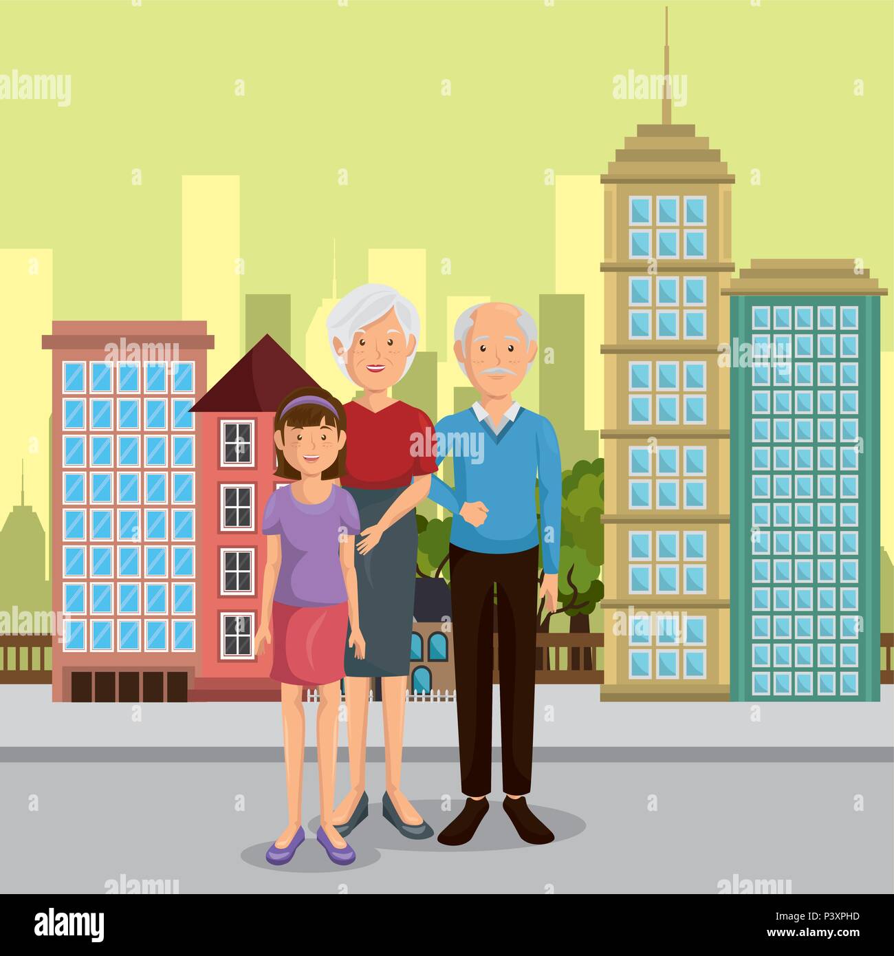family members outdoors characters Stock Vector Image & Art - Alamy