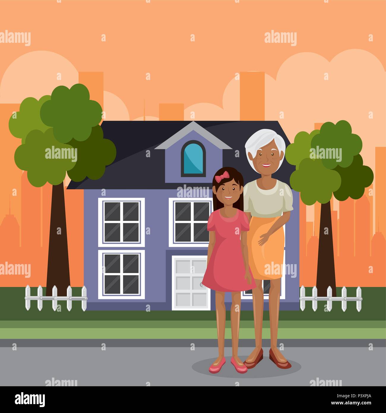 family members outdoors characters Stock Vector Image & Art - Alamy