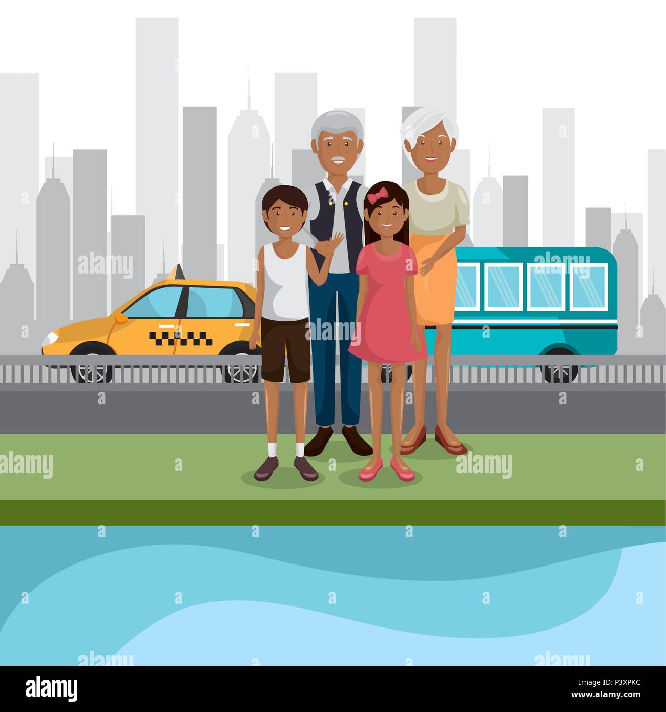 family members outdoors characters Stock Vector Image & Art - Alamy