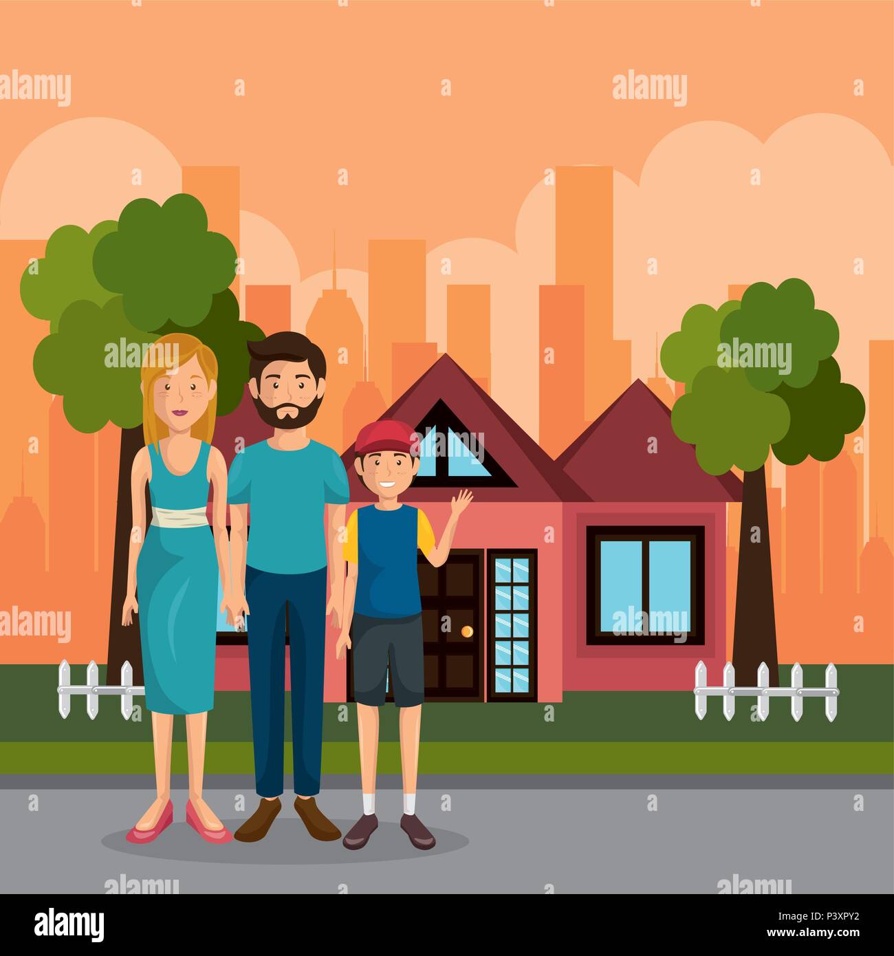 family members outdoors characters Stock Vector Image & Art - Alamy